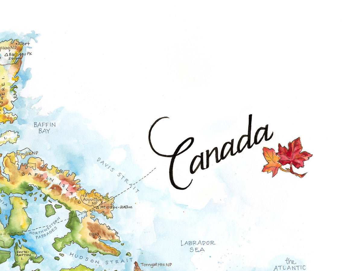 Canada Map Art Print – Elizabeth Person Art