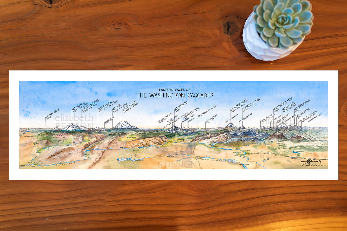 The Eastern Faces of the Washington Cascades Mountains Art Print ...