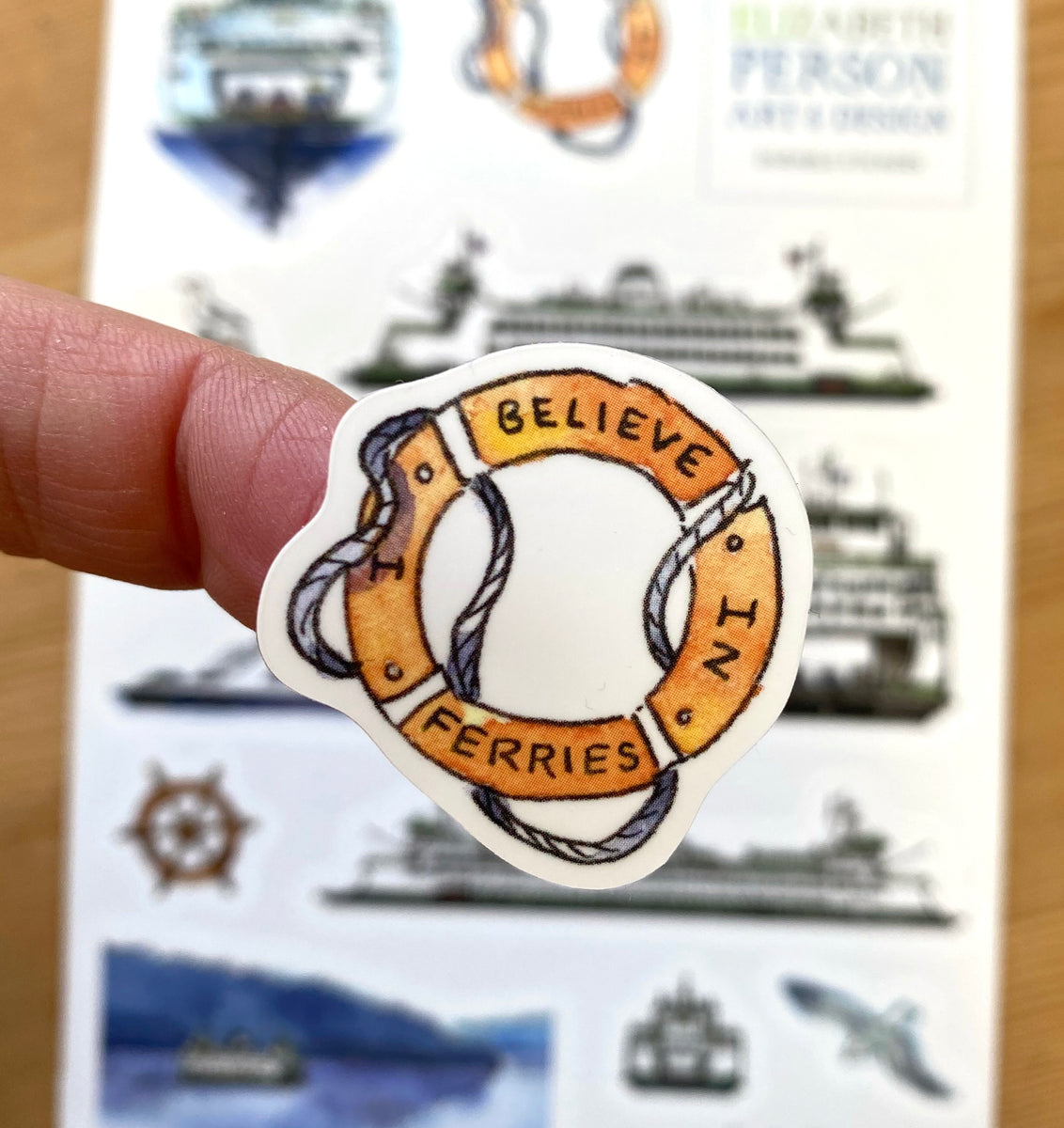 Ferries Sticker Sheet – Elizabeth Person Art