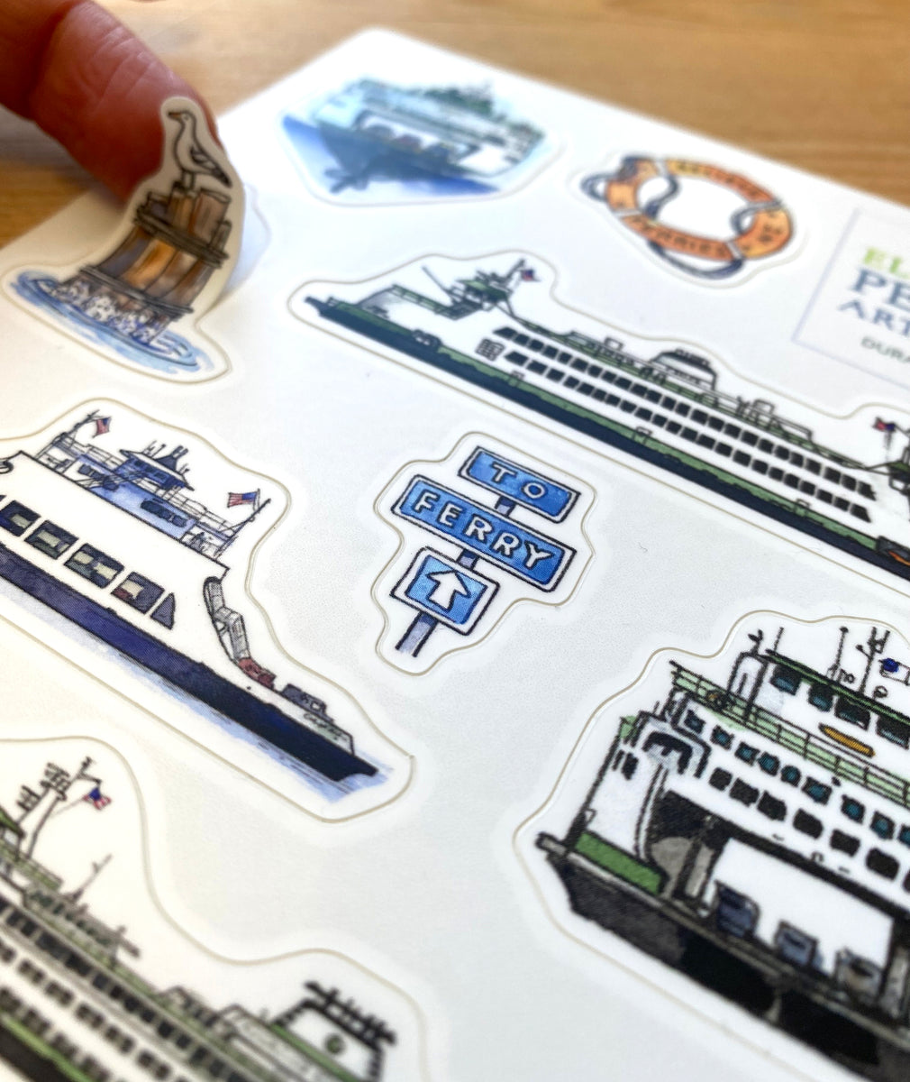 Ferries Sticker Sheet – Elizabeth Person Art