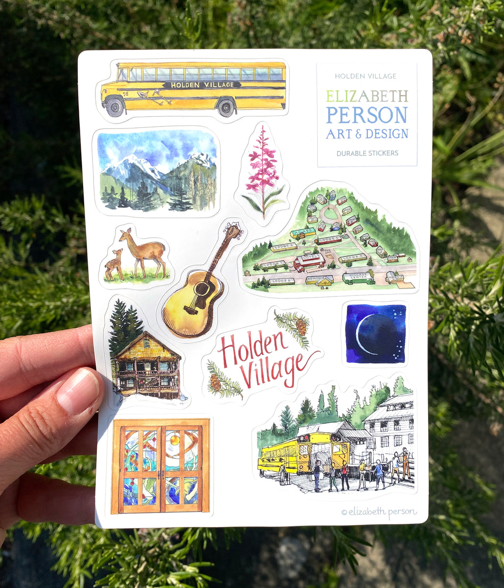 Holden Village Sticker Sheet – Elizabeth Person Art & Design