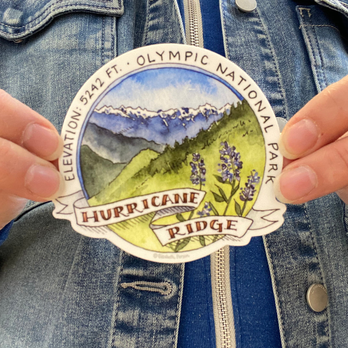 Hurricane Ridge Vinyl Sticker – Elizabeth Person Art