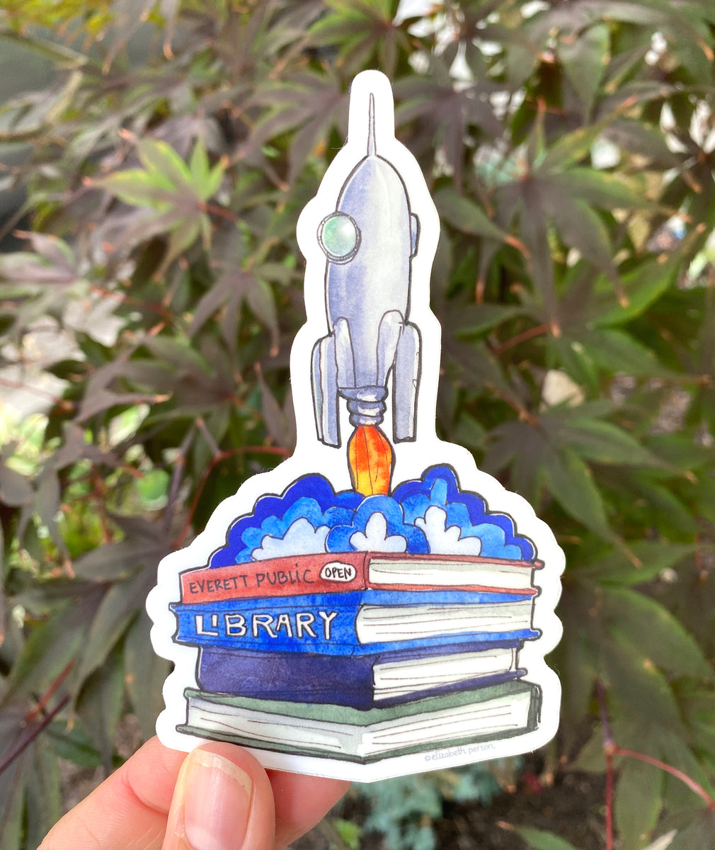 Everett Public Library Vinyl Sticker – Elizabeth Person Art