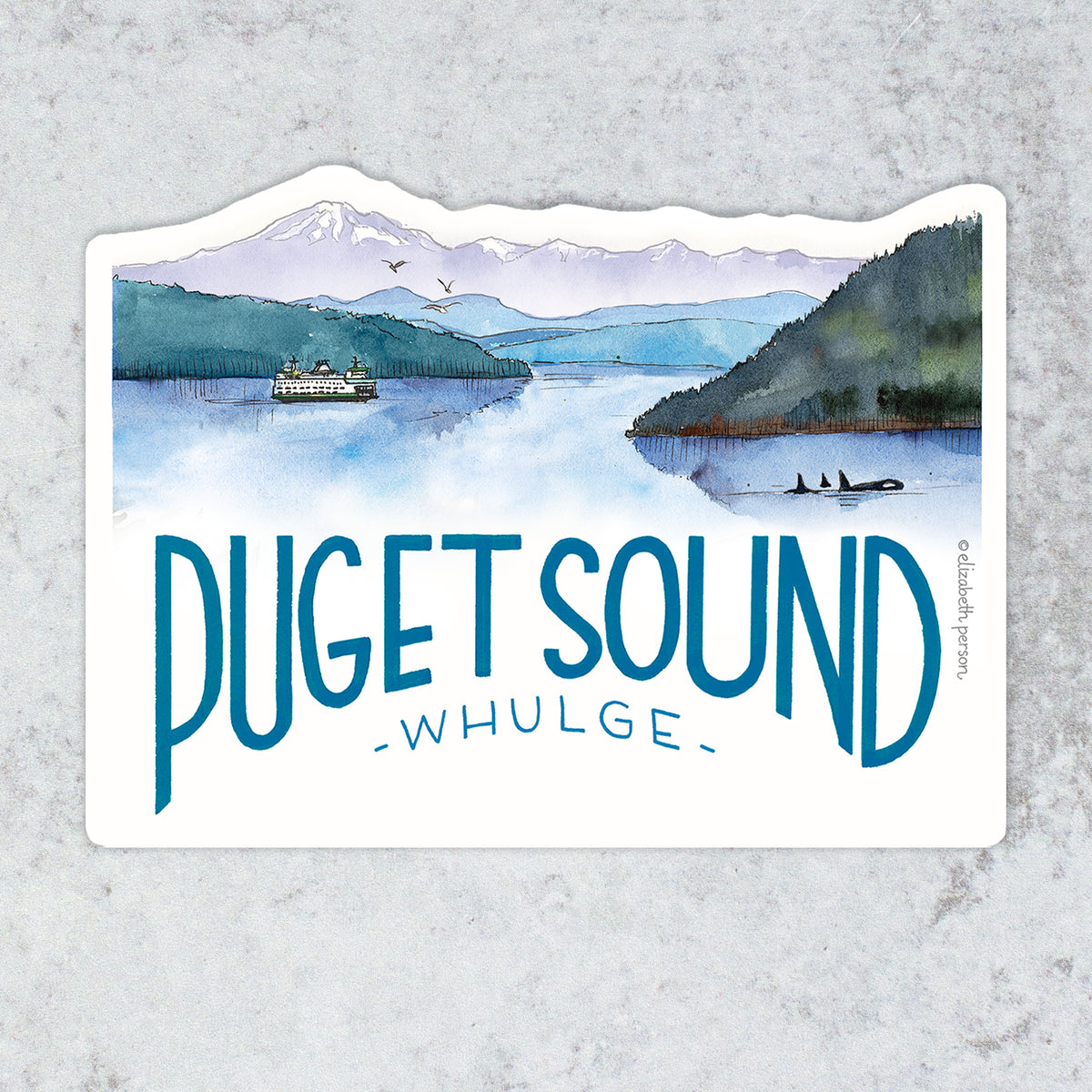 Puget Sound Vinyl Sticker – Elizabeth Person Art