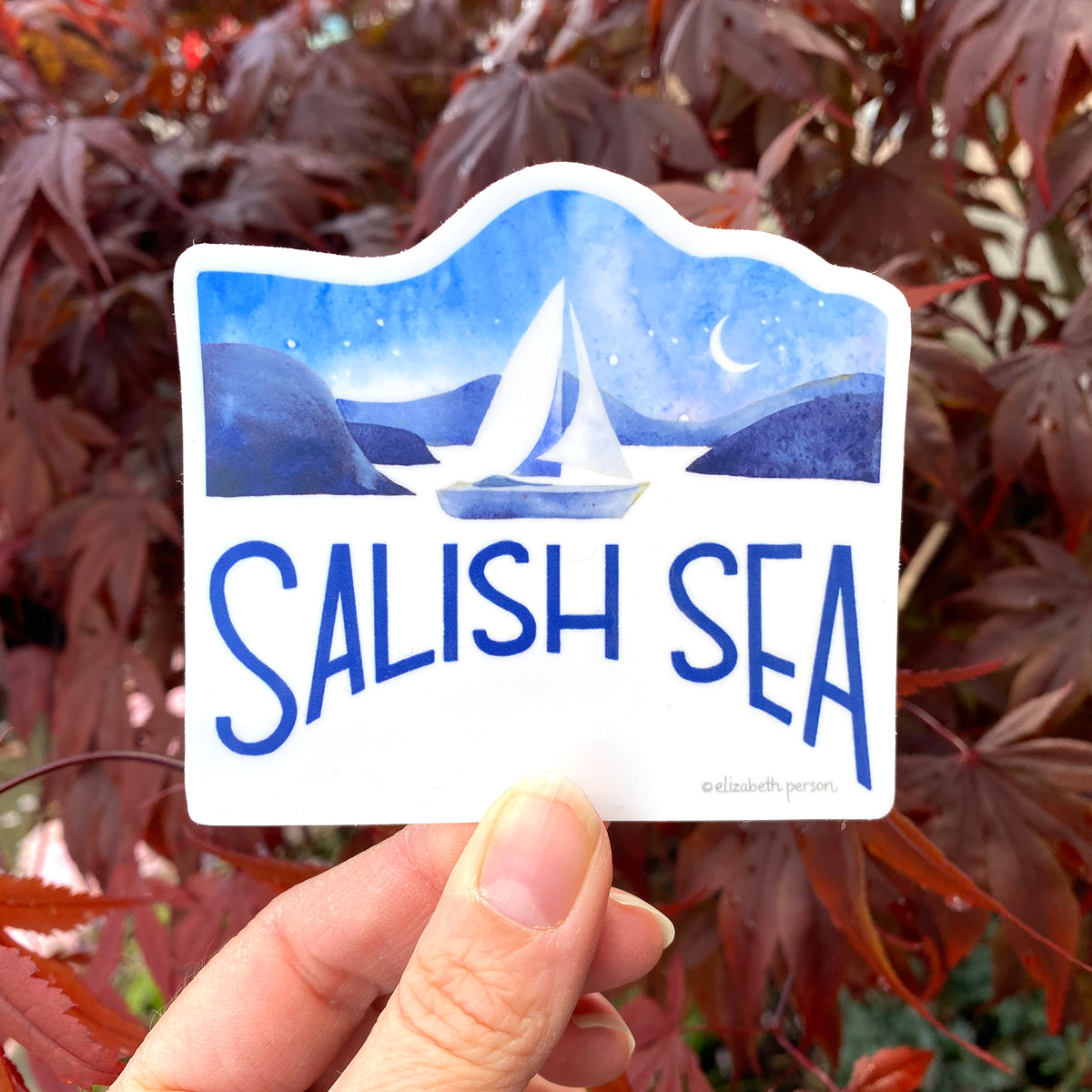 Salish Sea Vinyl Sticker – Elizabeth Person Art
