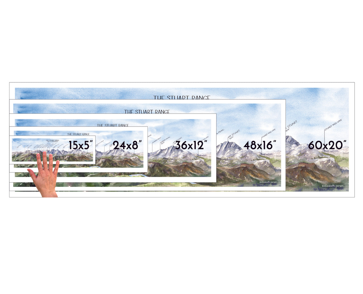 The Stuart Range and the Enchantments Mountains Art Print – Elizabeth ...