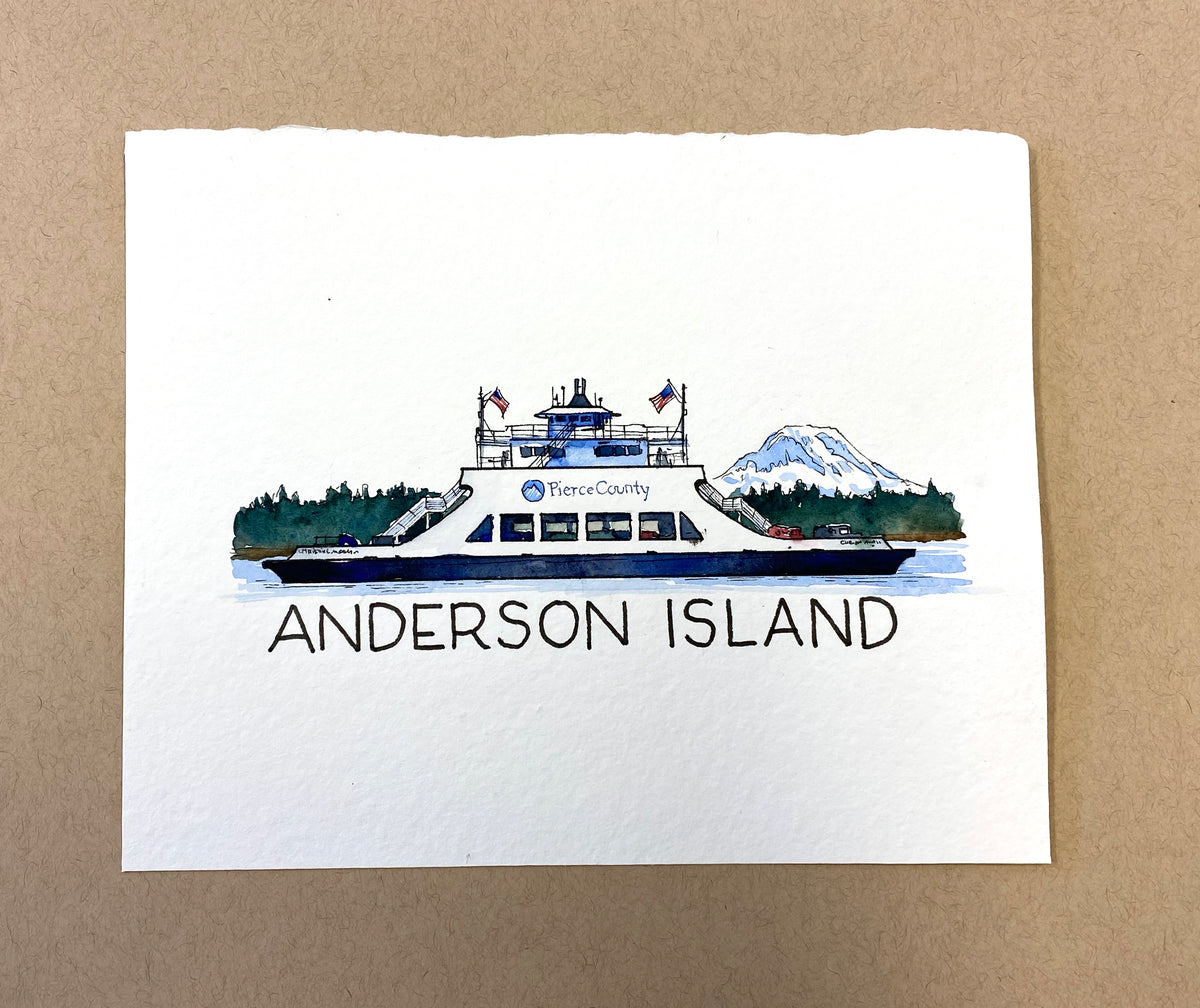 Anderson Island Ferry // ORIGINAL – Elizabeth Person Art & Design