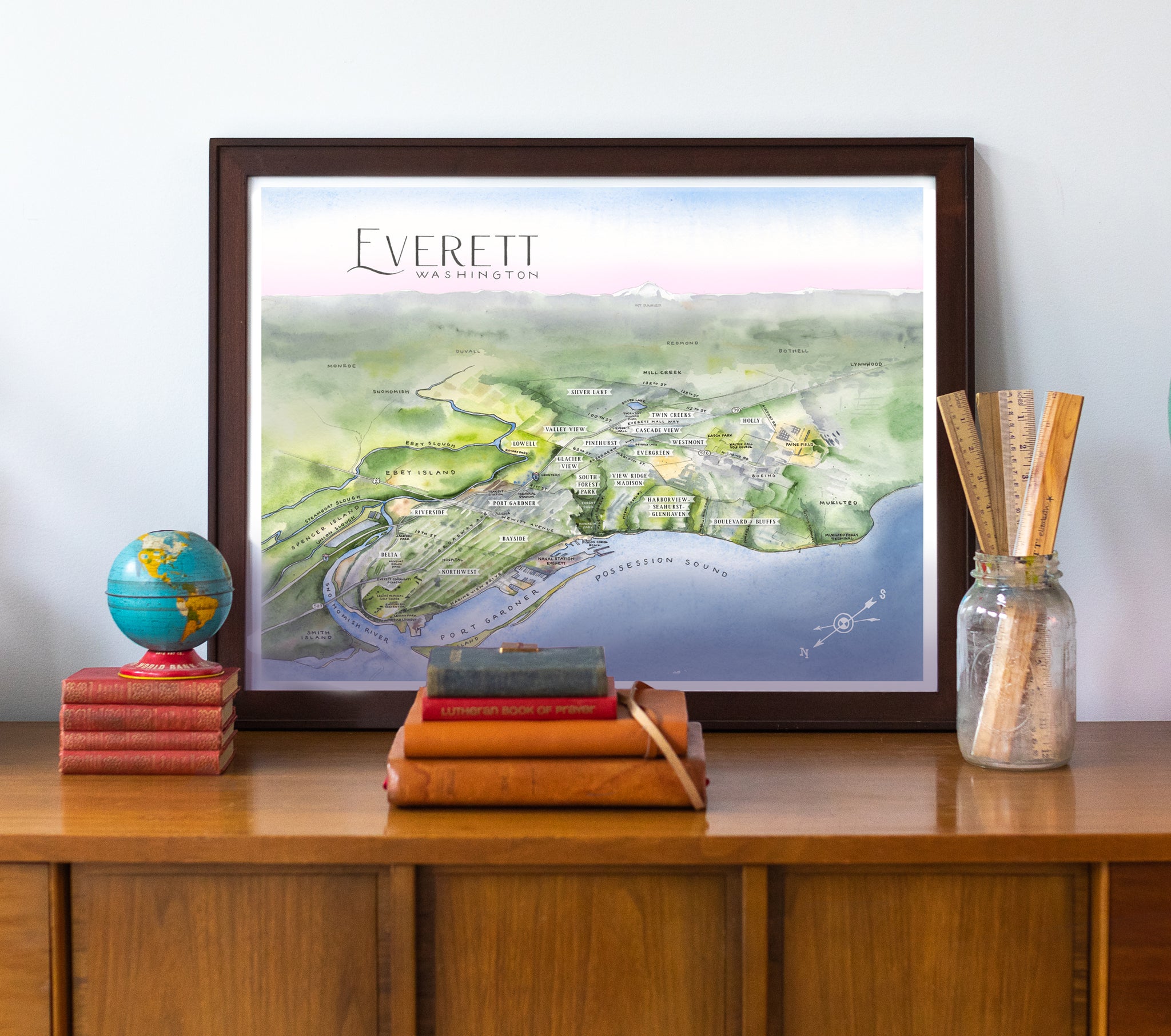Everett Map – Elizabeth Person Art