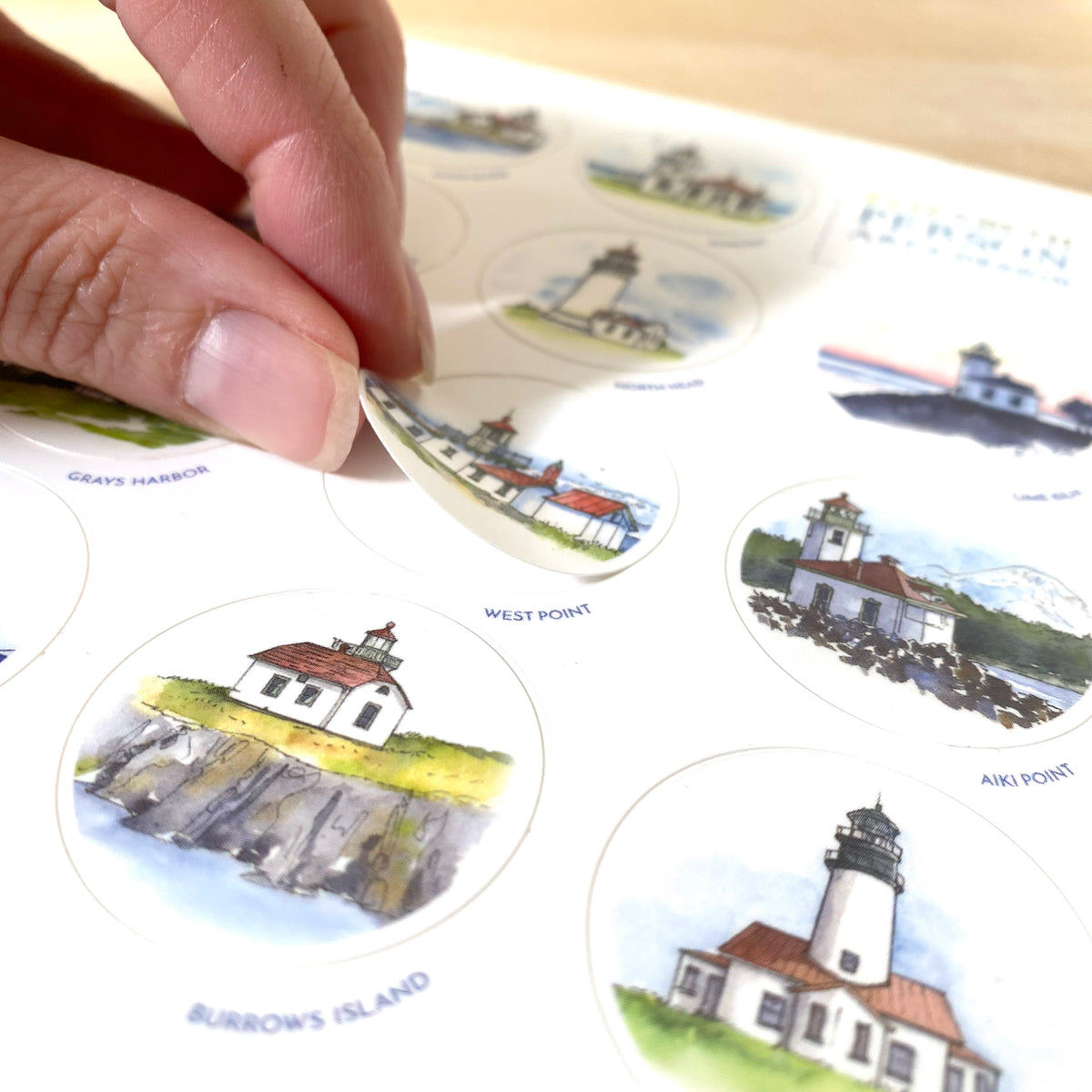 Lighthouses Sticker Sheet – Elizabeth Person Art