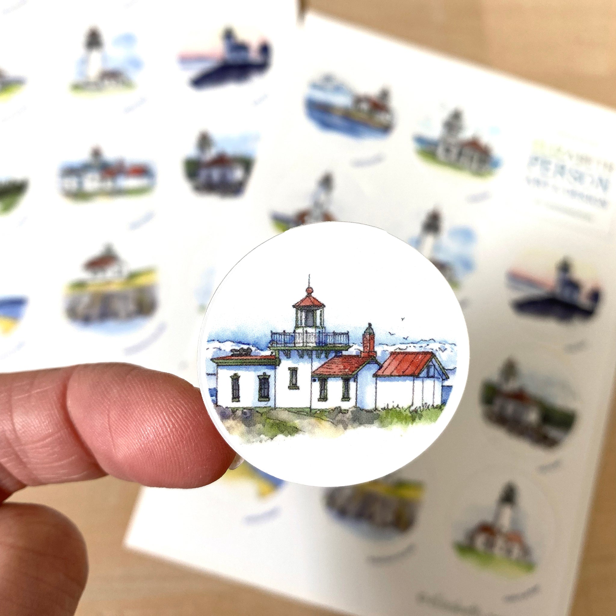 Lighthouses Sticker Sheet – Elizabeth Person Art & Design