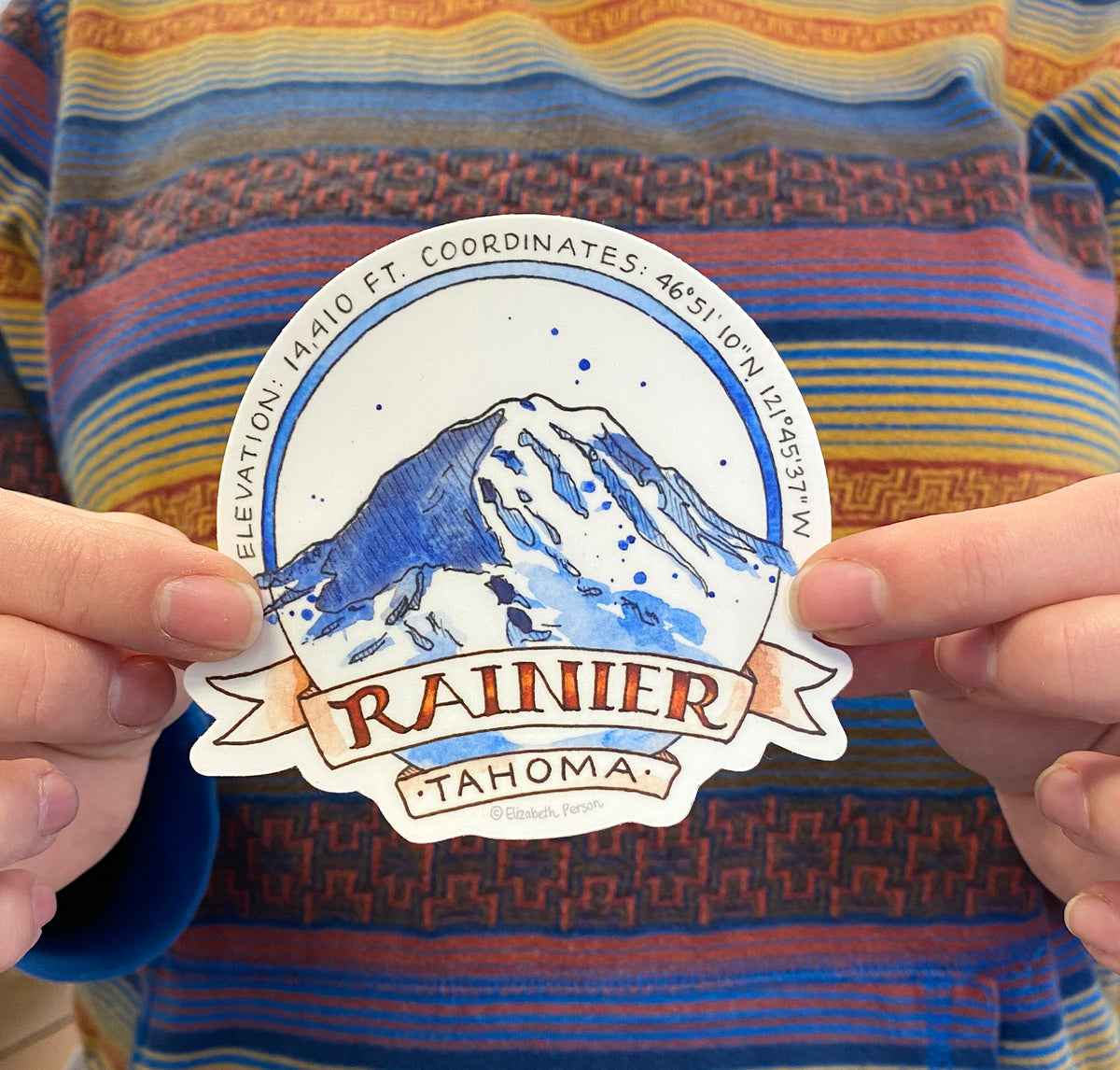 Rainier Vinyl Sticker – Elizabeth Person Art