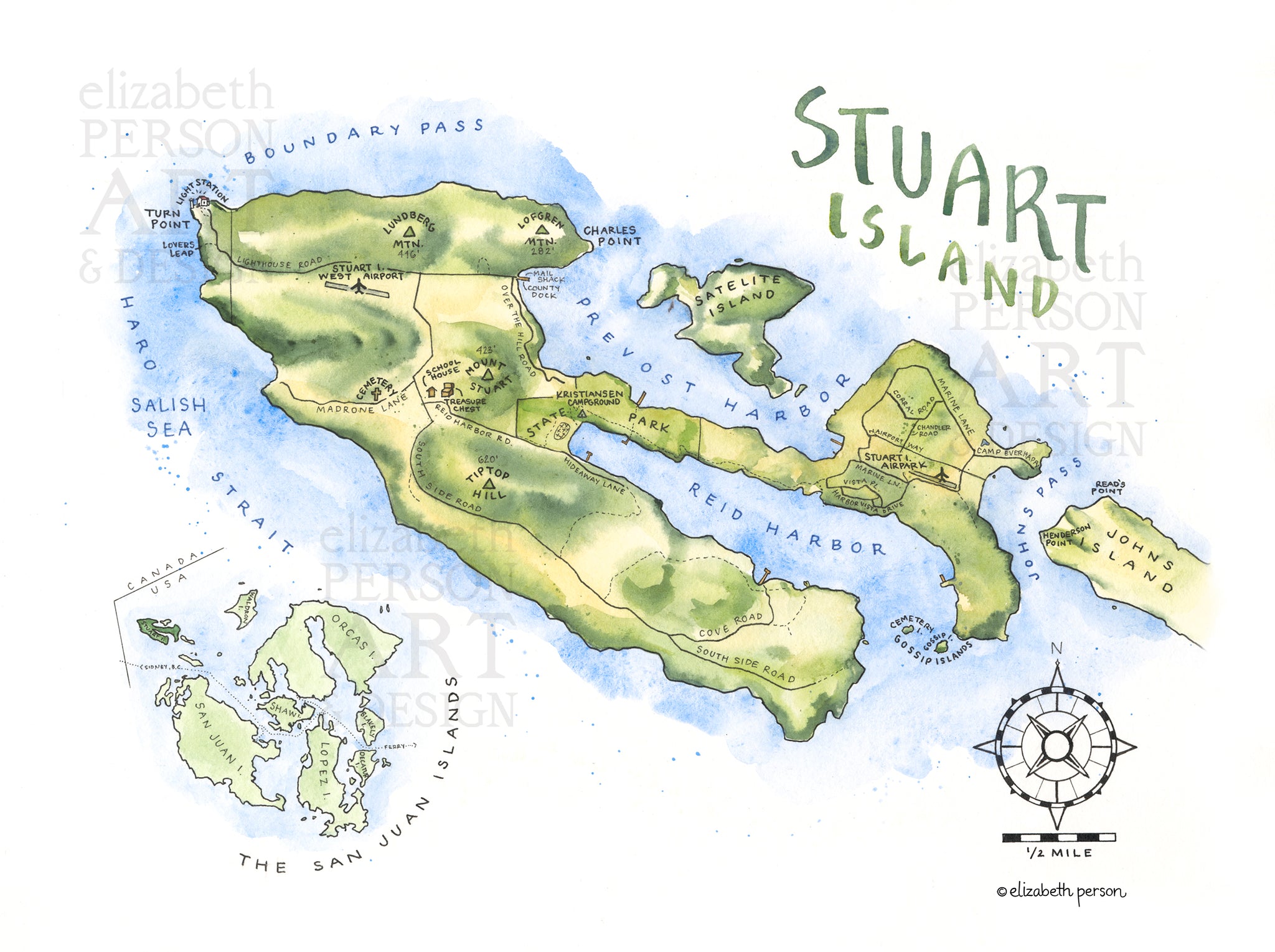 Island Map Drawing