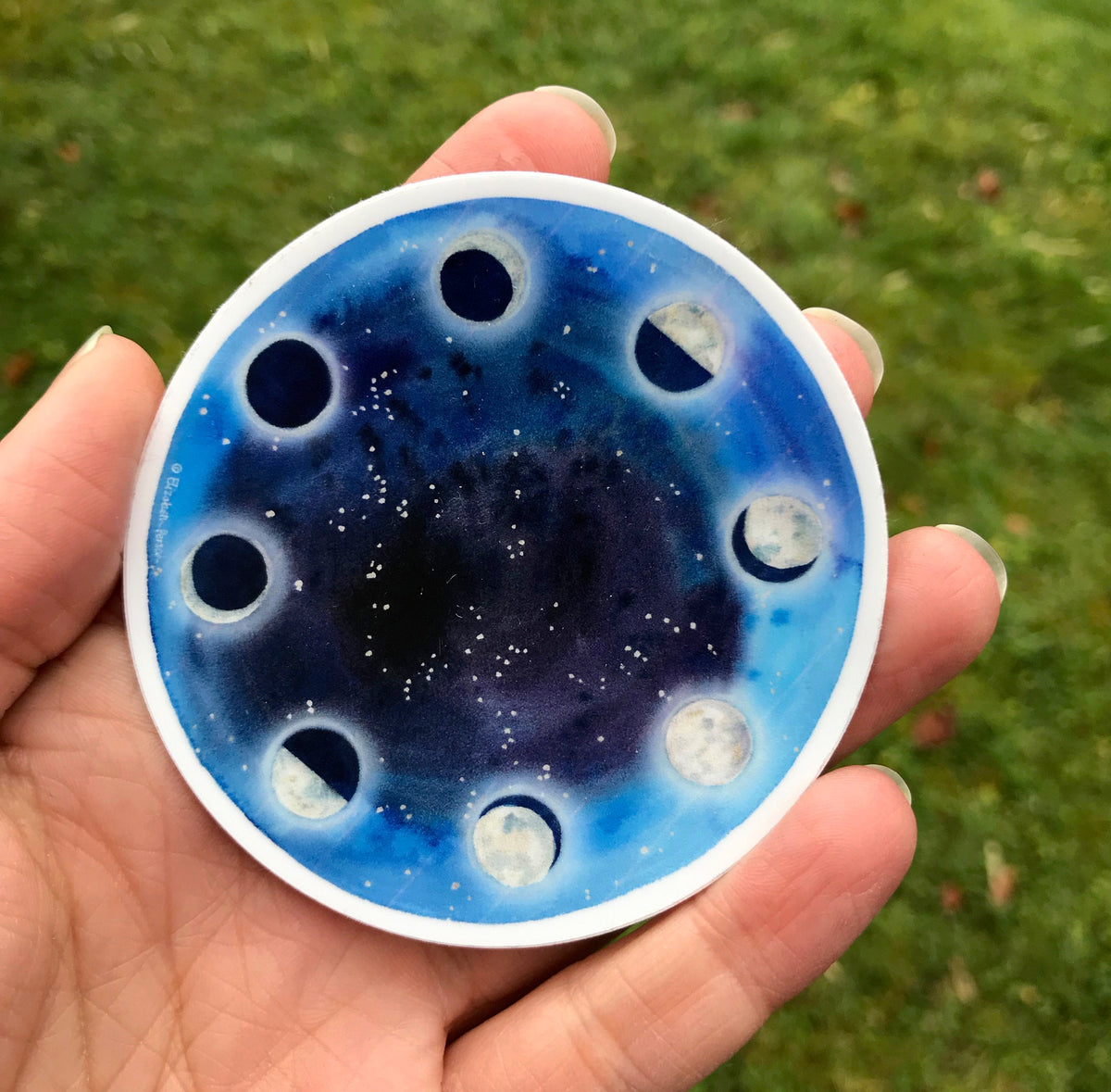 Lunar Cycle Vinyl Sticker – Elizabeth Person Art & Design