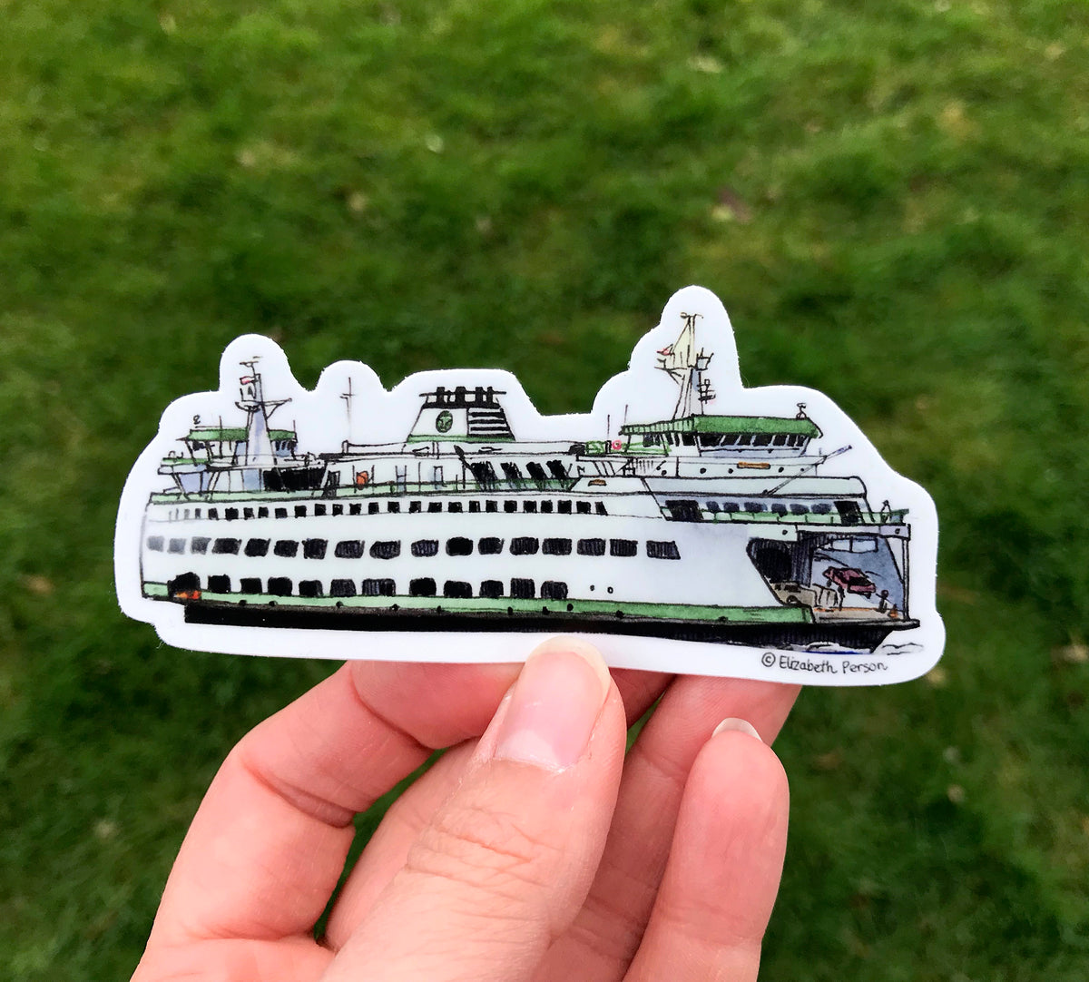 Ferry Vinyl Sticker – Elizabeth Person Art & Design