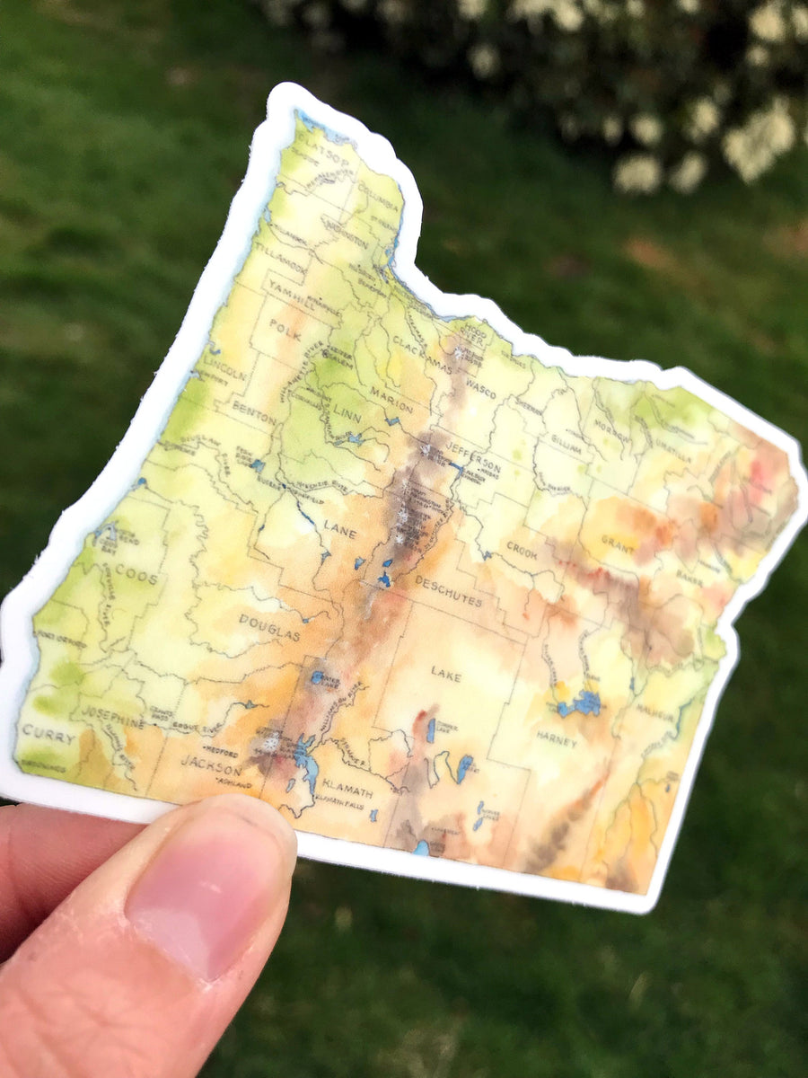 Oregon Vinyl Sticker – Elizabeth Person Art & Design